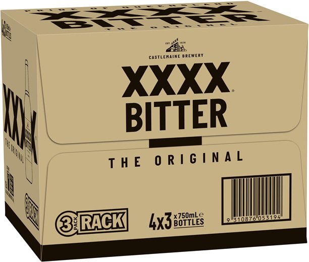 XXXX Bitter Rack Pack Bottle 750mL | Vintage Cellars